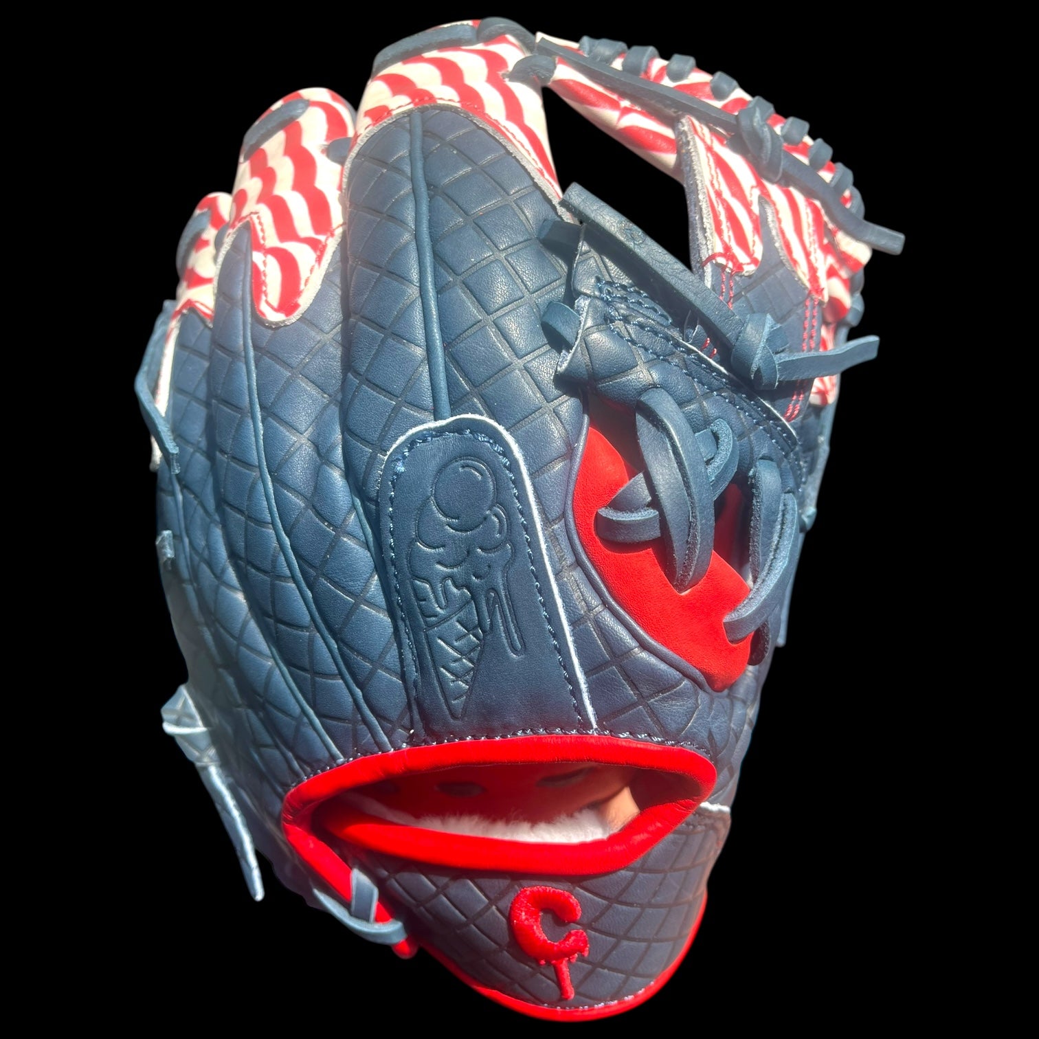CUSTOM Merica’ USA Drip Series Kip 11.5” I-Web Baseball Glove Red Whit ...